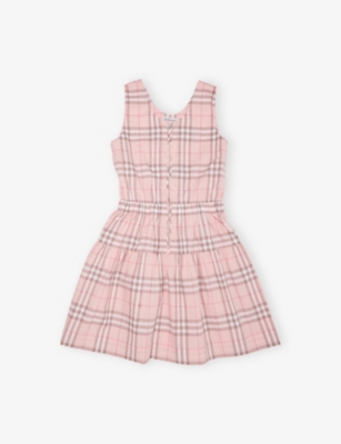 BURBERRY - Check Cotton Dress 4-10 Years | Selfridges.com