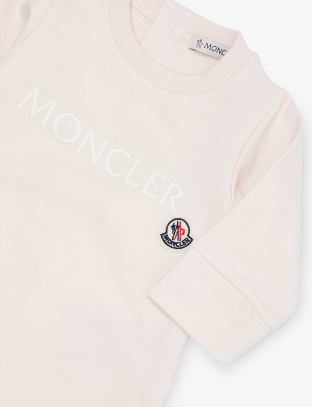 MONCLER - Logo-Print Cotton Romper 1-12 Months | Selfridges.com