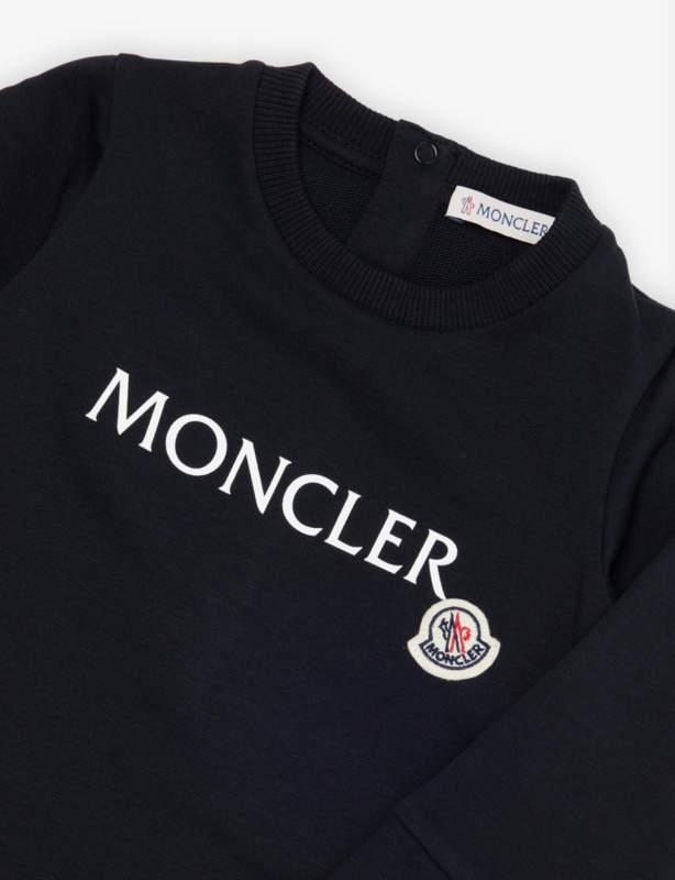 MONCLER - Logo-Print Cotton Romper 1-9 Months | Selfridges.com