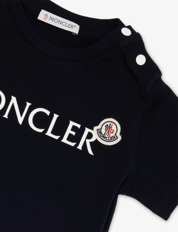 MONCLER - Logo-Badge Cotton T-Shirt 3 Months- 3 Years | Selfridges.com