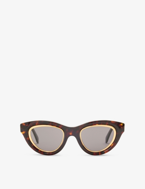 LOEWE - Cat Eye Mini Anagram Acetate Sunglasses | Selfridges.com