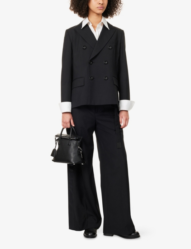 SACAI - Denim-Panels Peak-Lapels Woven Jacket | Selfridges.com
