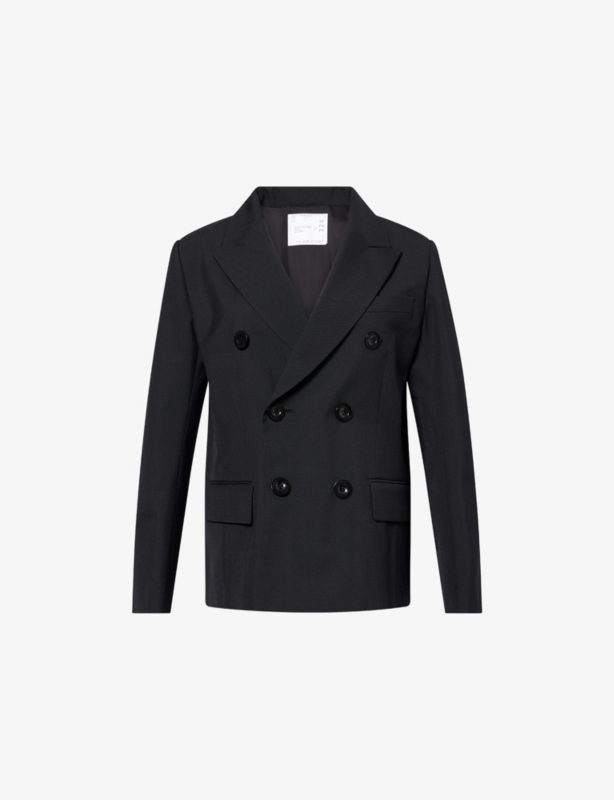 SACAI - Pleated High-Neck Woven Jacket | Selfridges.com