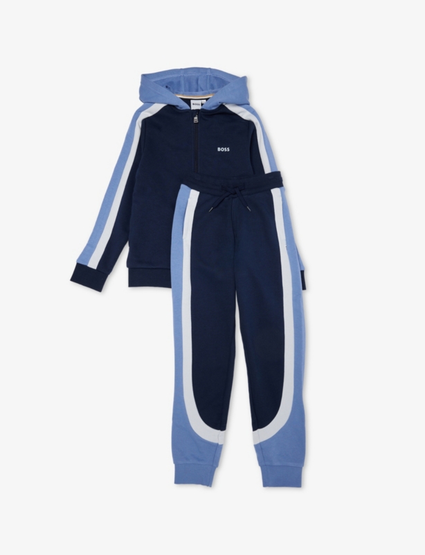 BOSS - Brand-Patch Drawstring Cotton-Blend Shorts 4-16 Years ...