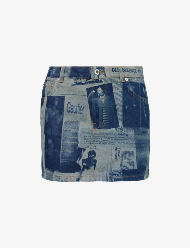 JEAN PAUL GAULTIER - Newspaper Long-Sleeves Denim Shirt | Selfridges.com