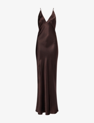 ANINE BING - Laurel Cross-Back Silk Maxi Dress | Selfridges.com