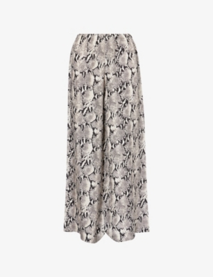 ANINE BING - Roslyn Python-Print Woven Trousers | Selfridges.com