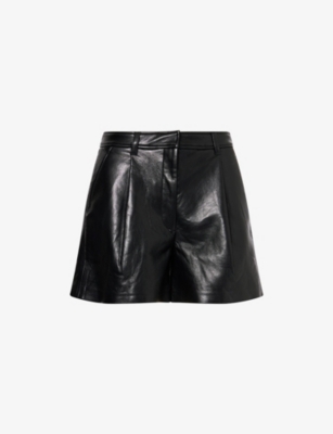 ANINE BING - Trent High-Waist Leather-Blend Shorts | Selfridges.com