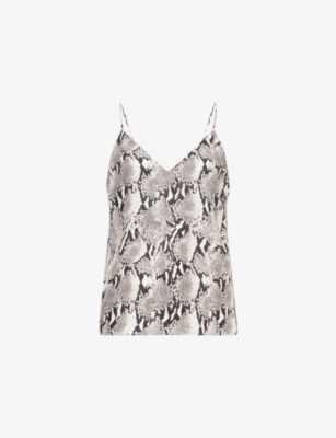 ANINE BING - Ellen Python-Print Woven Top | Selfridges.com