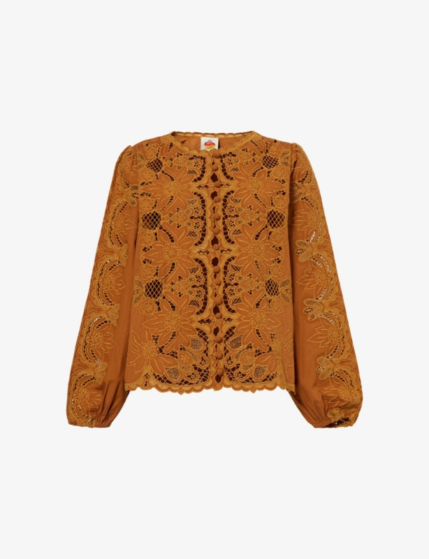 FARM RIO - Richilieu Broderie Cotton Mini Skirt | Selfridges.com