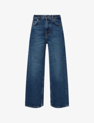 ME AND EM: Straight-Leg Cropped Relaxed Denim Jeans