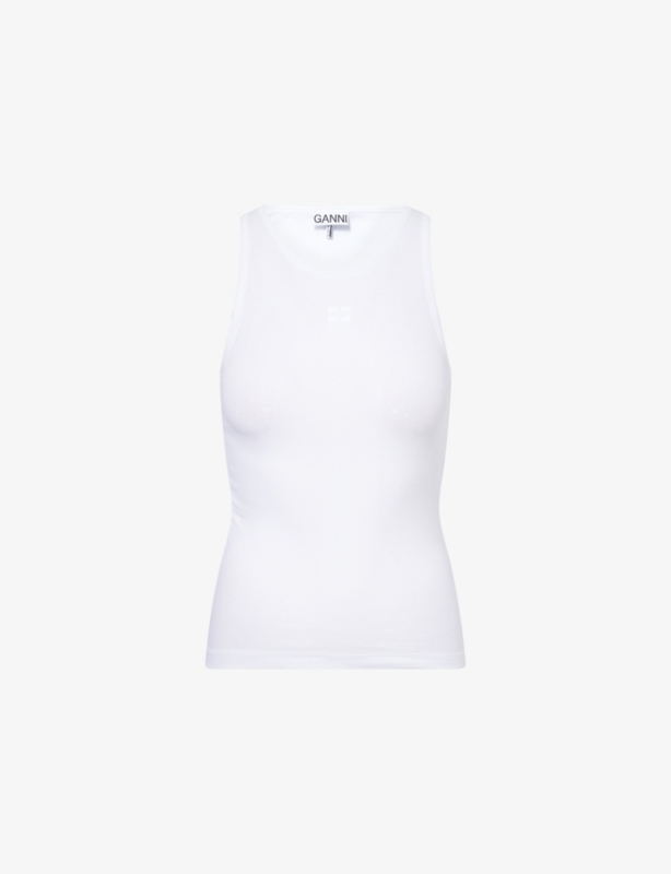 GANNI - Wide-Leg Contrast-Stitch Denim Jeans | Selfridges.com