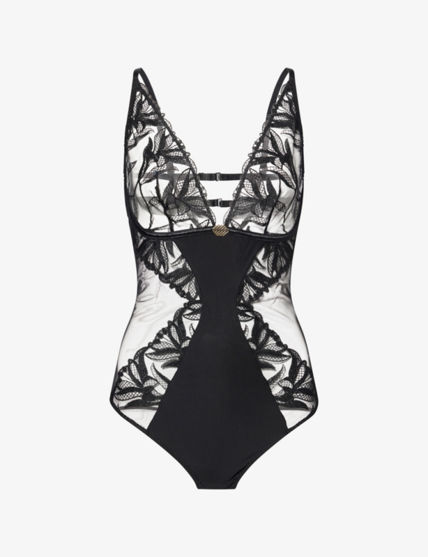 AUBADE - Cosmic Romance Satin and Lace Tanga Briefs | Selfridges.com