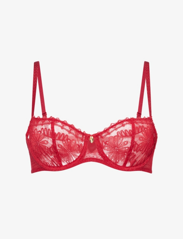 AUBADE - Stardust Half Cup Embroidered Bra | Selfridges.com