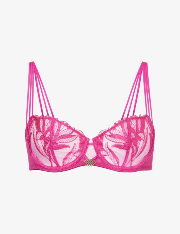 AUBADE - Stardust Half Cup Embroidered Bra | Selfridges.com