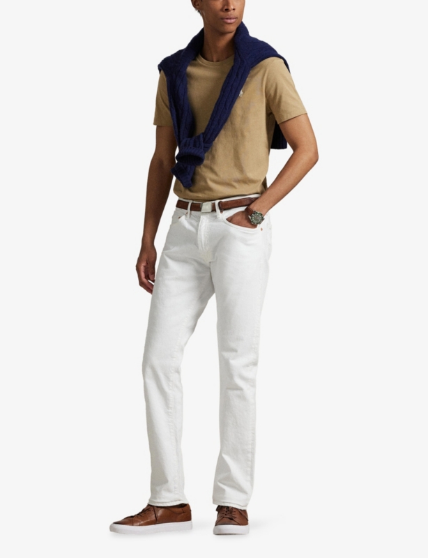 POLO RALPH LAUREN - Crewneck Logo-Embroidered Cotton-Jersey T-Shirt ...