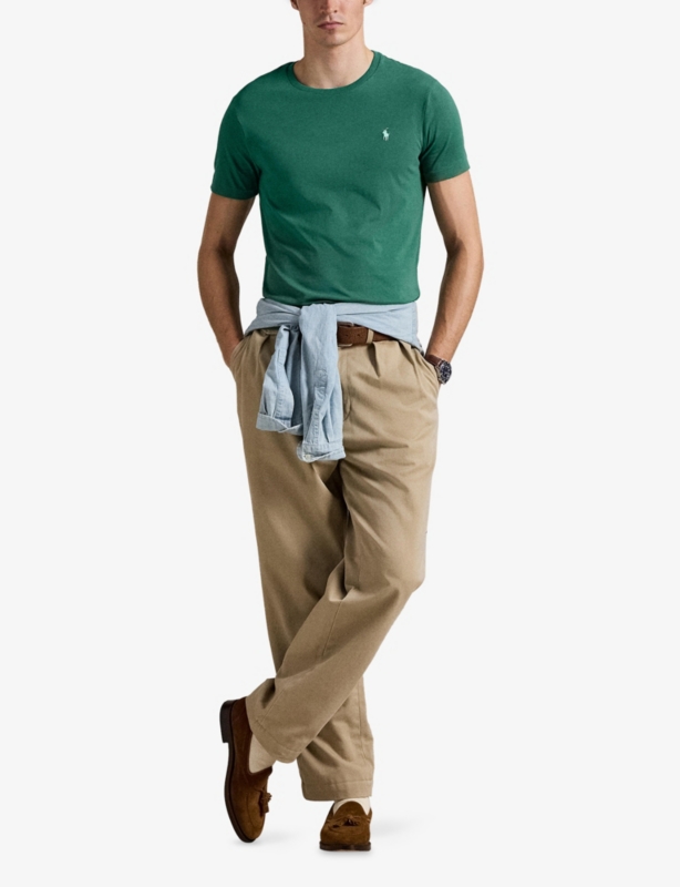 POLO RALPH LAUREN - Crewneck Logo-Embroidered Cotton-Jersey T-Shirt ...