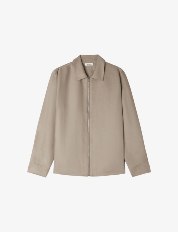 SANDRO - Relaxed-Fit Zip-Up Woven Shirt | Selfridges.com