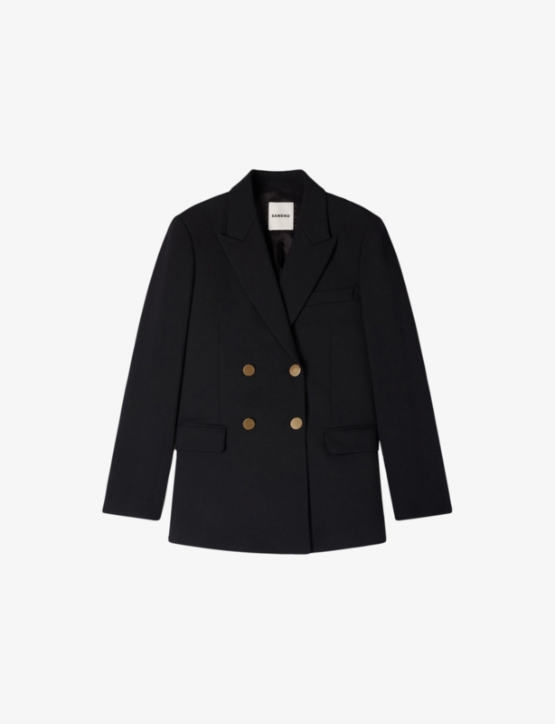 SANDRO - V-Neck Branded Wool Jumper | Selfridges.com