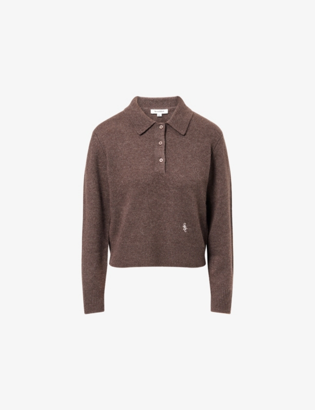 SPORTY & RICH - Embroidered-Logo Baseball Cashmere-And-Wool Jumper ...