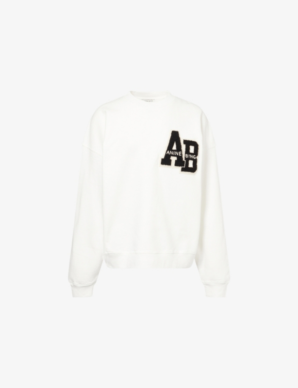 ANINE BING - Sydney Logo-Appliqued Knitted Jumper | Selfridges.com