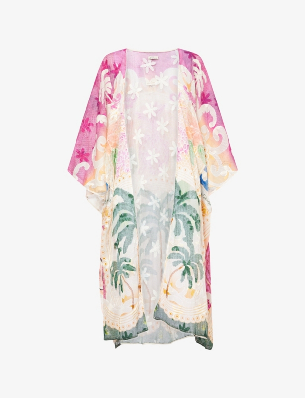 AGUA BENDITA - Marine Graphic-Print Woven Cover-Up | Selfridges.com