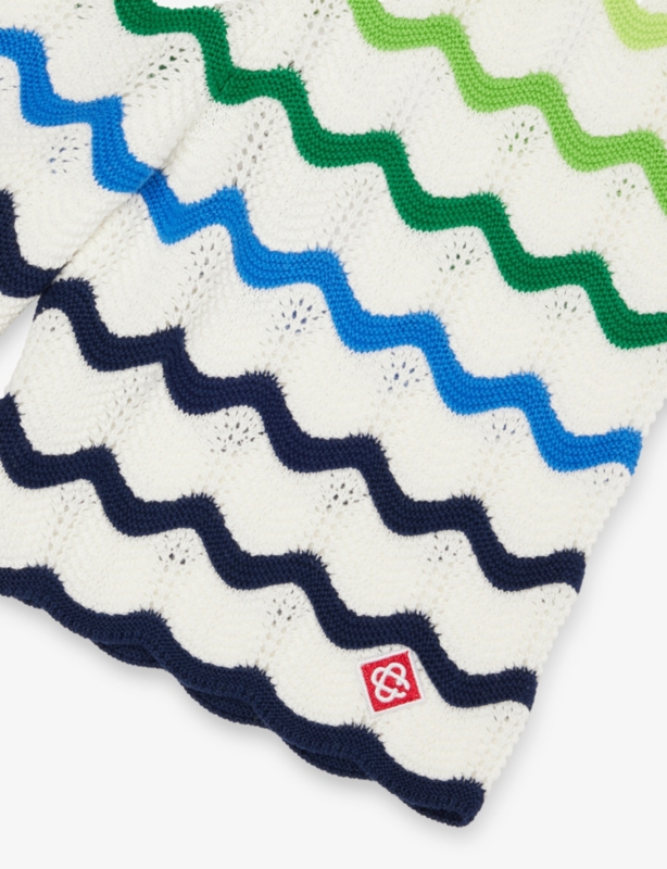 CASABLANCA - Gradient Wave Short-Sleeve Cotton-Crochet Shirt 3-14 Years ...