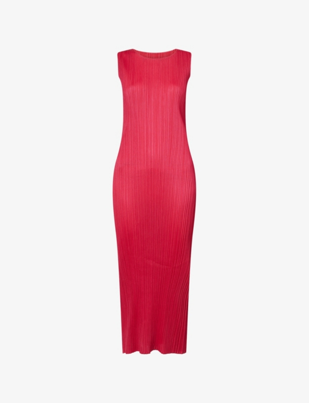 PLEATS PLEASE ISSEY MIYAKE - Harmony Graphic-Pattern Knit Midi Dress ...