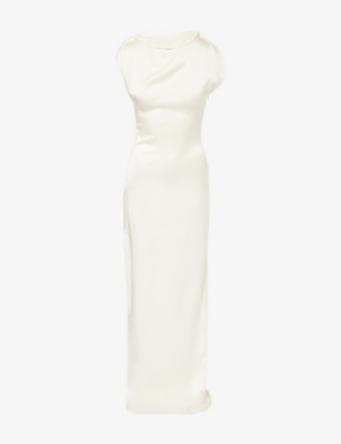 VICTORIA BECKHAM - Rad Split-Sides Satin Maxi Dress | Selfridges.com