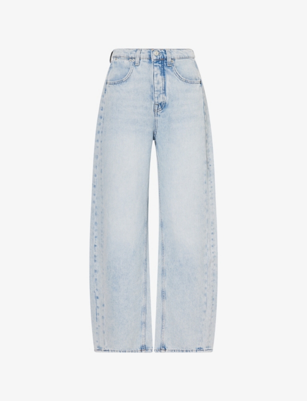 FREE PEOPLE - Chambers Wide-Leg Linen and Cotton-Blend Trousers ...