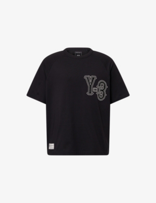 Y3 - Logo-Embroidered Oversized Cotton T-Shirt | Selfridges.com
