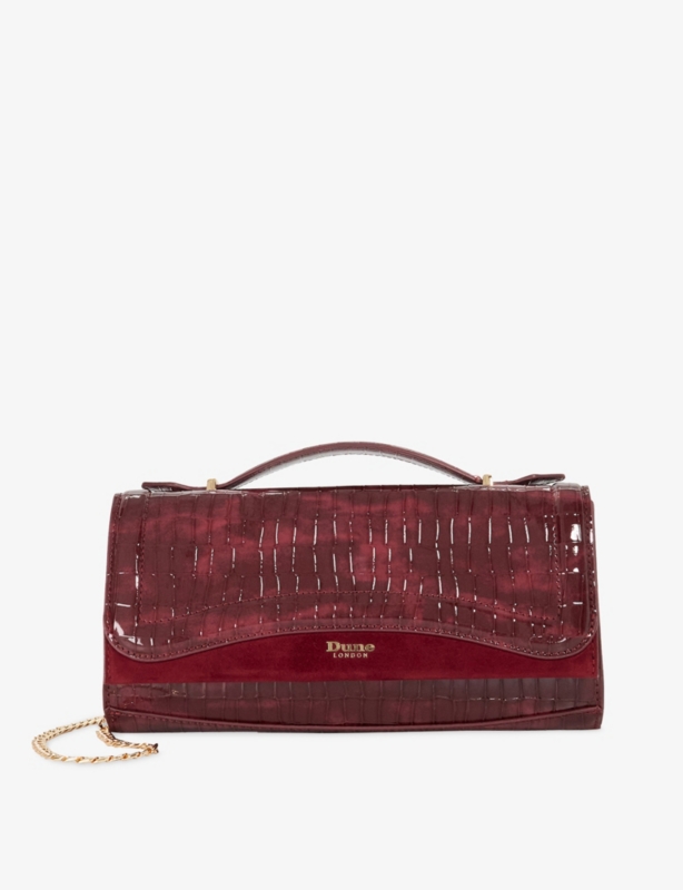 DUNE - Edited Croc-Effect Faux-Leather Top-Handle Bag | Selfridges.com