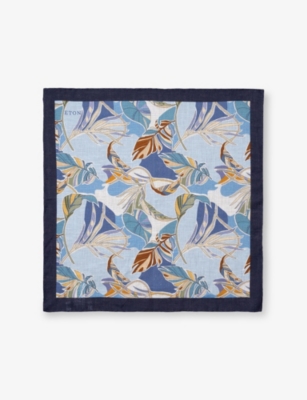 ETON - Tropical-Print Linen Pocket Square | Selfridges.com