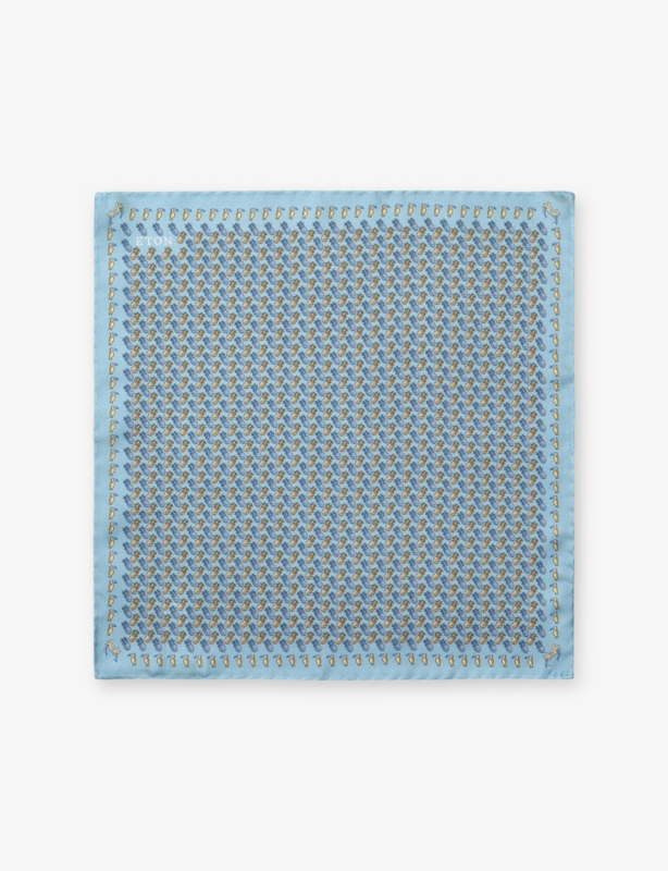 ETON - Leaf-Print Silk-Twill Pocket Square | Selfridges.com