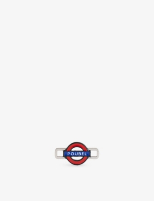 POUBEL - Tube Sign Sterling-Silver Enamelled Charm | Selfridges.com