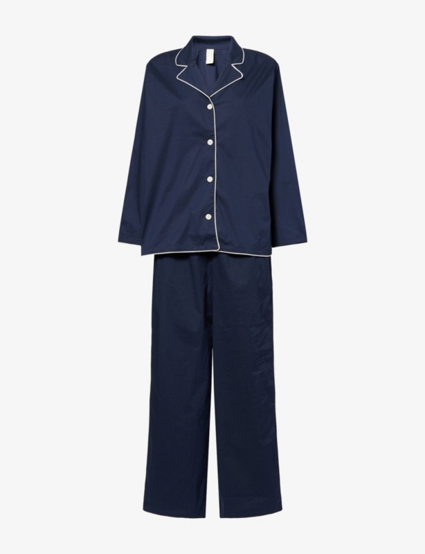 DESMOND AND DEMPSEY - Jaguar-Print Cami & Wide-Leg Cotton Pyjama Set ...