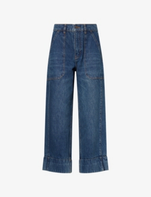 ME AND EM: Turn-Up Straight-Leg Denim Jeans