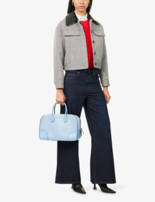 ME AND EM: Wide-Leg Contrast-Stitch Denim Jeans