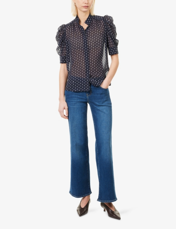 FRAME - Le Slim Palazzo Low-Rise Stretch-Denim Blend Jeans | Selfridges.com