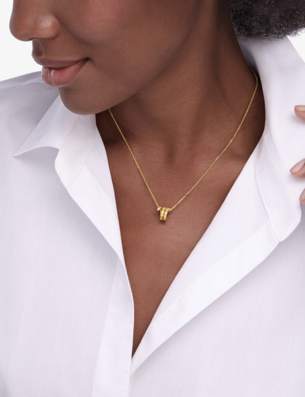 BVLGARI - Serpenti Viper 18ct White Gold And 0.13ct Diamond Pendant ...