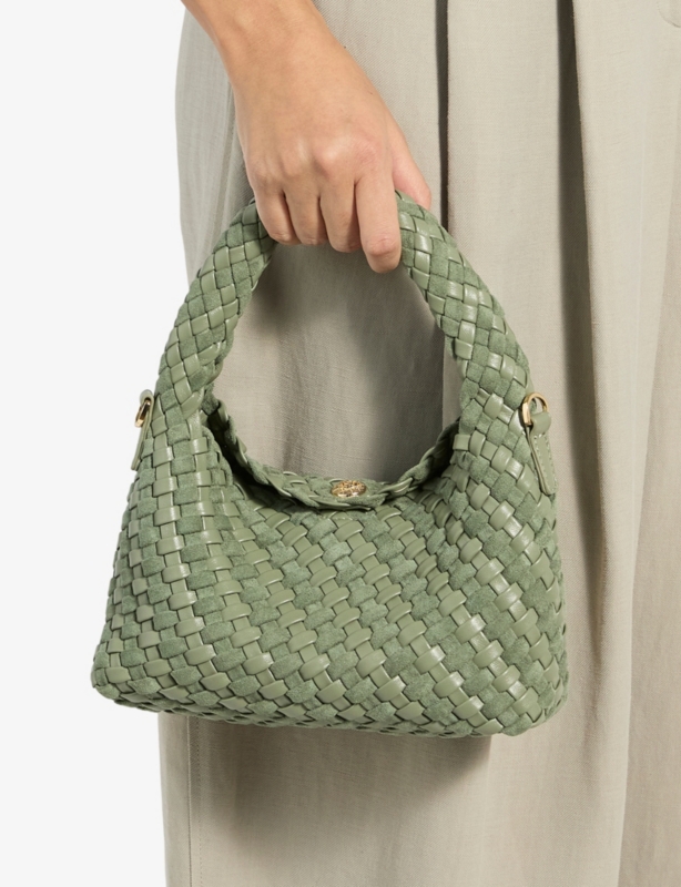DUNE - Dinkydeliberate Mini Woven Faux-Leather Grab Bag | Selfridges.com