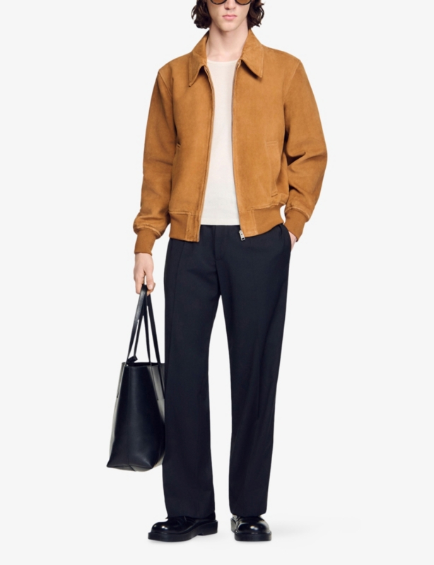 SANDRO - Zip-up regular-fit wool-blend jacket | Selfridges.com