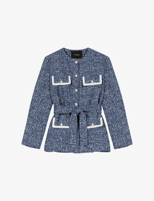 WHISTLES - Casual Contrast-Collar Cotton Jacket | Selfridges.com