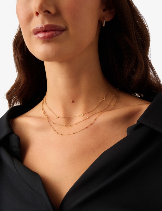 MISSOMA - Molten Heart Mini Charm 18ct Yellow Gold Vermeil Bracelet ...