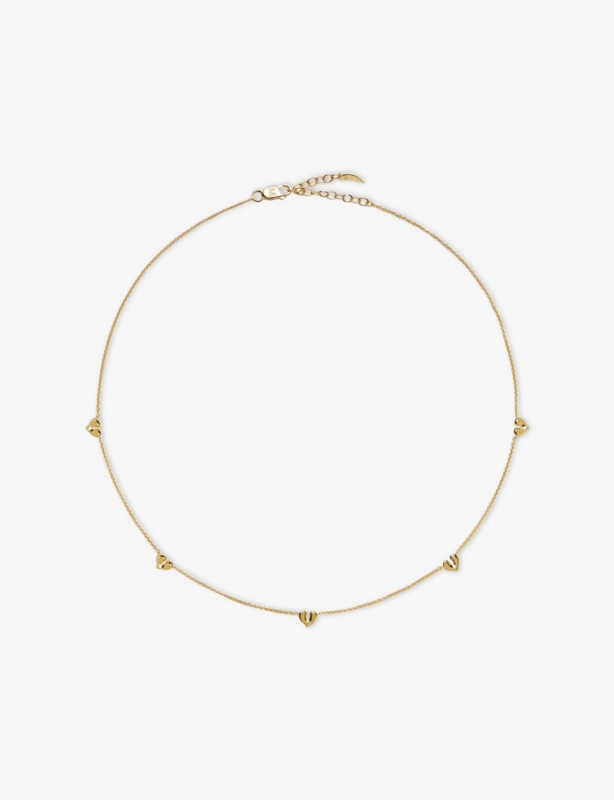 MISSOMA - Molten Heart Mini Charm 18ct Yellow Gold Vermeil Bracelet ...