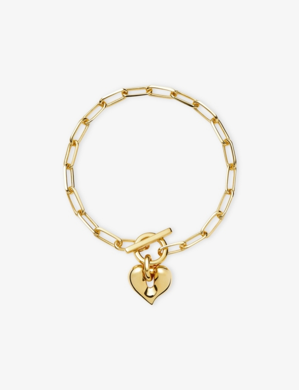 MISSOMA - Molten Heart T-Bar 18ct Yellow Gold-Plated Brass Necklace ...