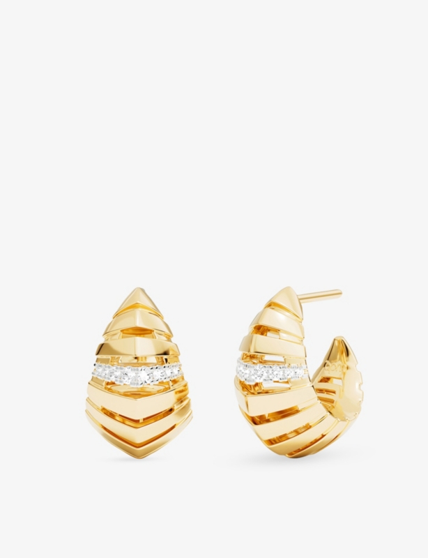 APM MONACO - Soleil Galet 18ct Yellow-Gold Plated Alloy And Cubic ...