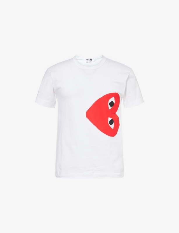 COMME DES GARCONS PLAY - Heart-Print Cotton-Jersey T-Shirt | Selfridges.com