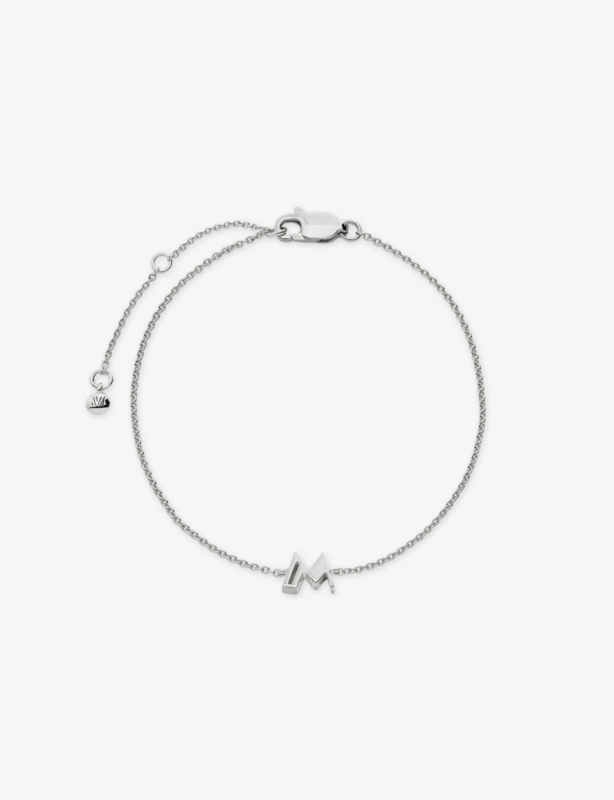 MONICA VINADER - Initial G 925 Sterling Silver Chain Bracelet ...