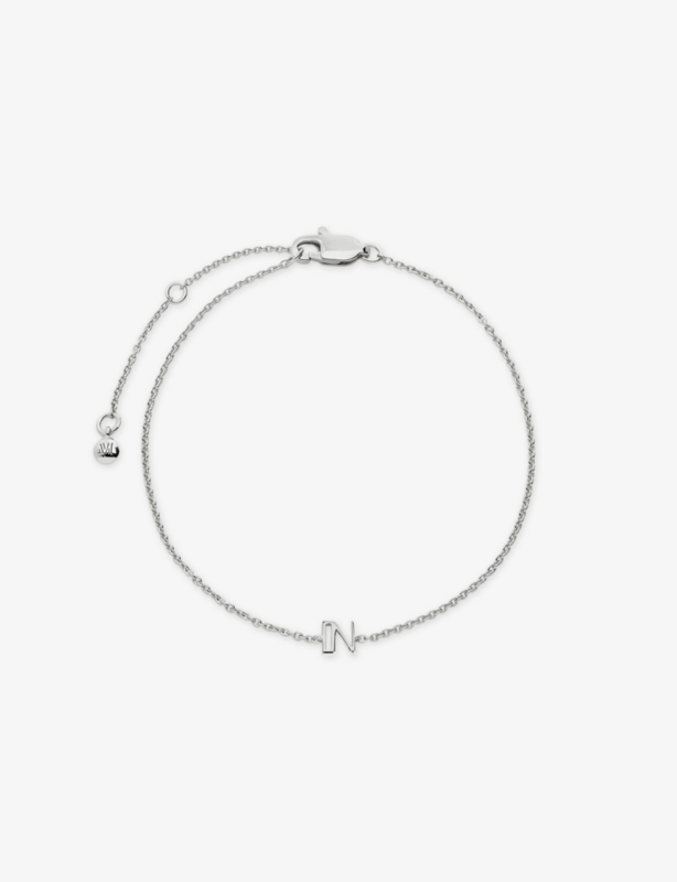 MONICA VINADER - Initial G 925 Sterling Silver Chain Bracelet ...